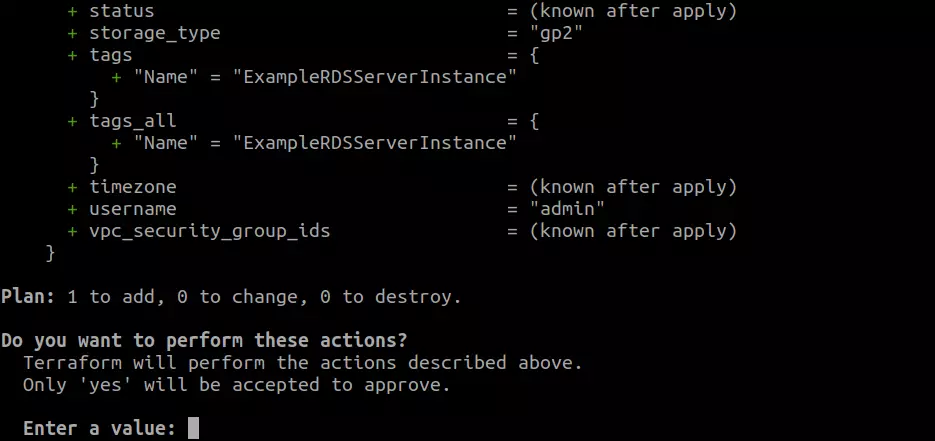 Como criar uma instância de banco de dados do AWS RDS usando o Terraform 484_5