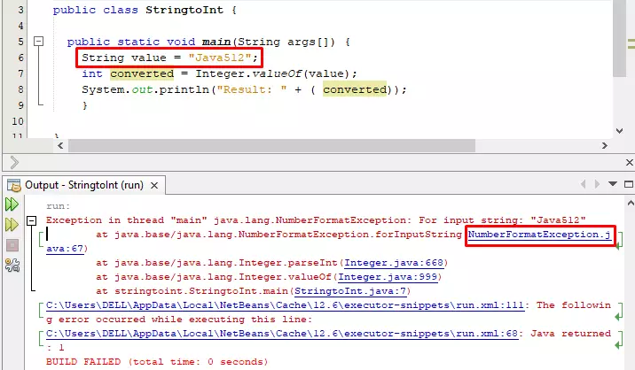 Java တွင် string မှ int ကိုမည်သို့ပြောင်းရမည်နည်း။ 4864_4