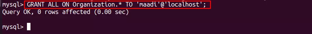 MySQL ਵਿੱਚ ਉਪਭੋਗਤਾ ਨੂੰ ਸਾਰੇ ਵਿਸ਼ੇਸ਼ ਅਧਿਕਾਰ ਕਿਵੇਂ ਦਿੱਤੇ ਜਾਣ 4886_5