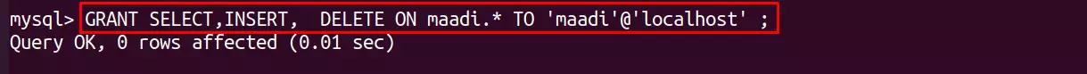 MySQL ਵਿੱਚ ਉਪਭੋਗਤਾ ਨੂੰ ਸਾਰੇ ਵਿਸ਼ੇਸ਼ ਅਧਿਕਾਰ ਕਿਵੇਂ ਦਿੱਤੇ ਜਾਣ 4886_9