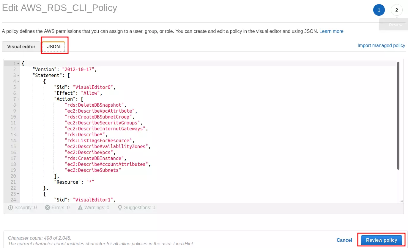 AWS CLI નો ઉપયોગ કરીને RDS ડેટાબેઝ બનાવવો 488_8