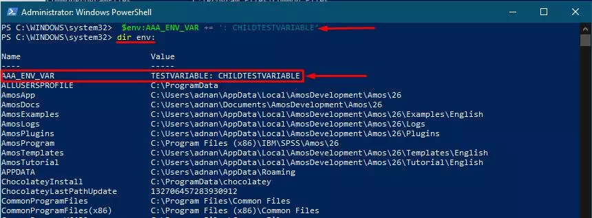 በPowershell ውስጥ የአካባቢ ተለዋዋጮችን ያግኙ 4893_4