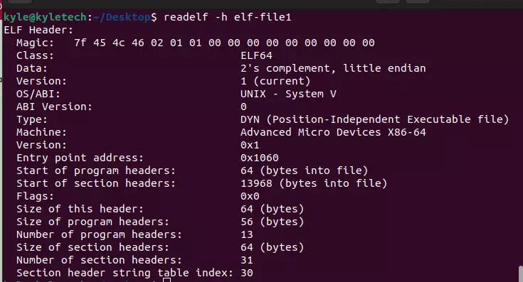 Readelf Linux Command ကို နားလည်ခြင်း။ 48_4
