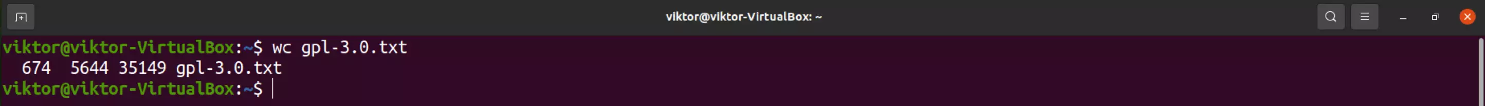 Linux で wc コマンドを使用する方法 4910_3