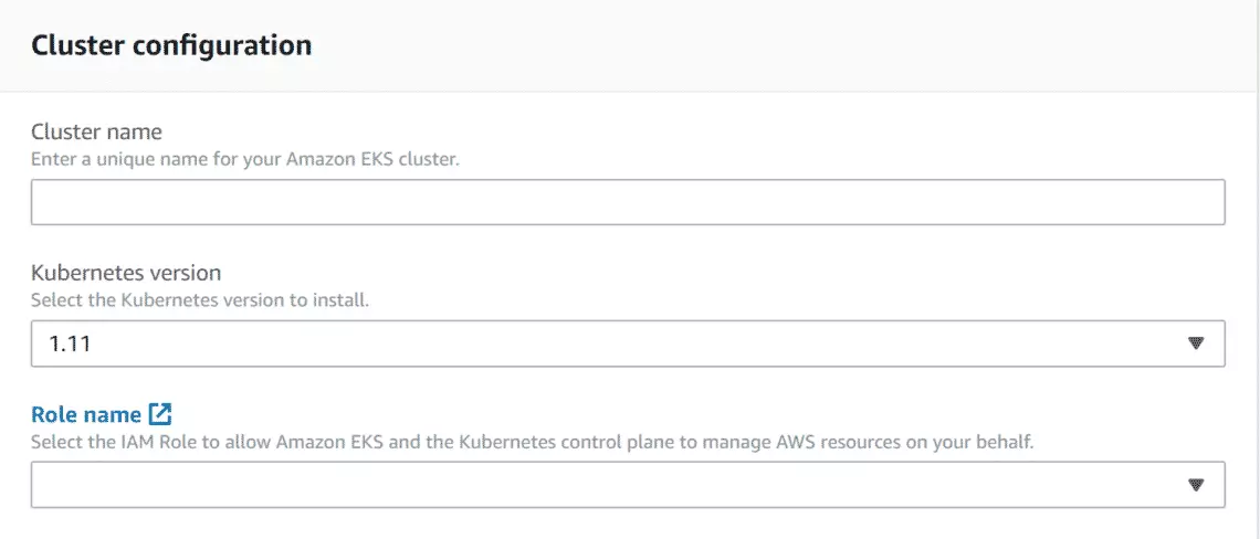 Criando um cluster Kubernetes usando o serviço EKS da Amazon 4940_4