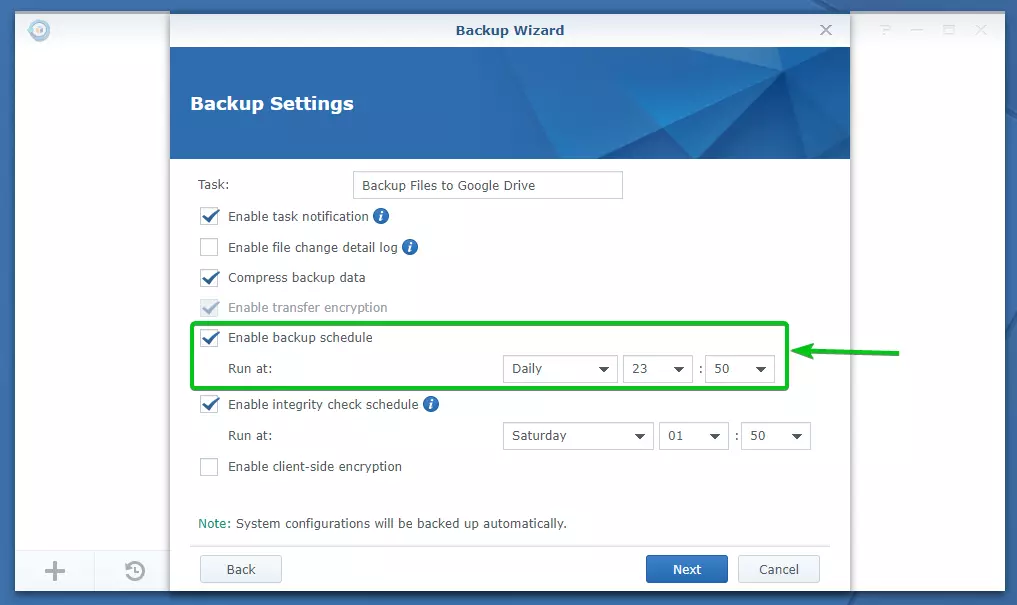 كيفية النسخ الاحتياطي Synology إلى السحابة 4975_39