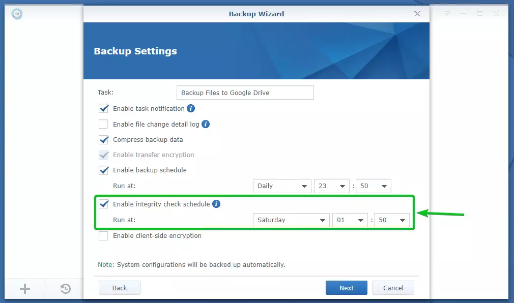 كيفية النسخ الاحتياطي Synology إلى السحابة 4975_40