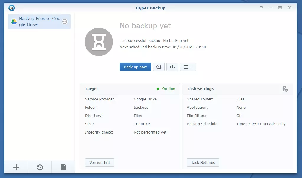 Bii o ṣe le ṣe afẹyinti Synology si Awọsanma 4975_50