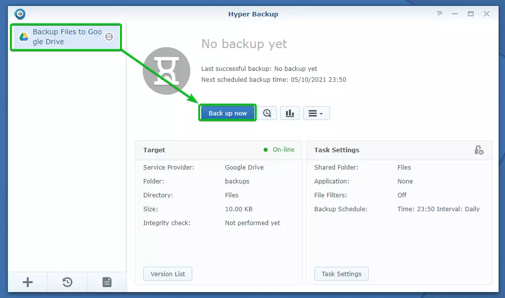 כיצד לגבות את Synology לענן 4975_51