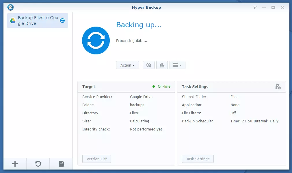 كيفية النسخ الاحتياطي Synology إلى السحابة 4975_52