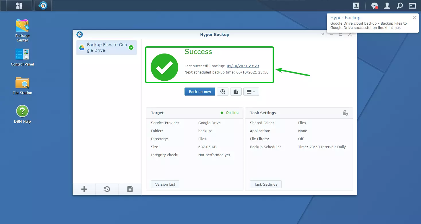 වලාකුළට Synology උපස්ථ කරන්නේ කෙසේද 4975_54