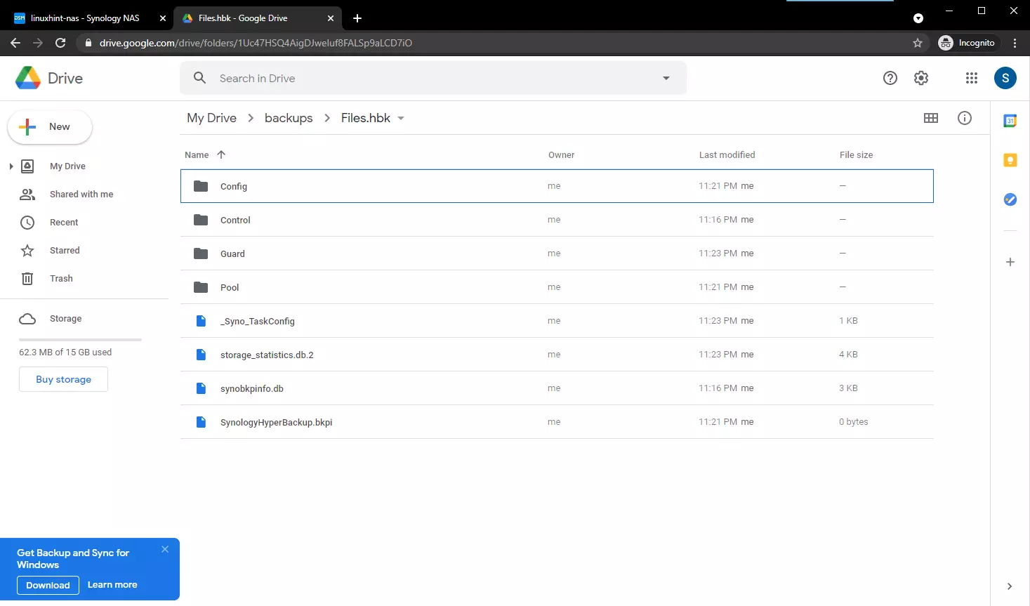 كيفية النسخ الاحتياطي Synology إلى السحابة 4975_59