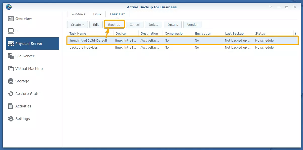 Como usar o Synology para fazer backup do seu computador Linux 4976_105