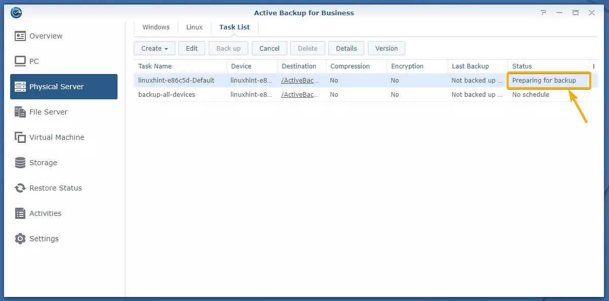 Como usar o Synology para fazer backup do seu computador Linux 4976_106