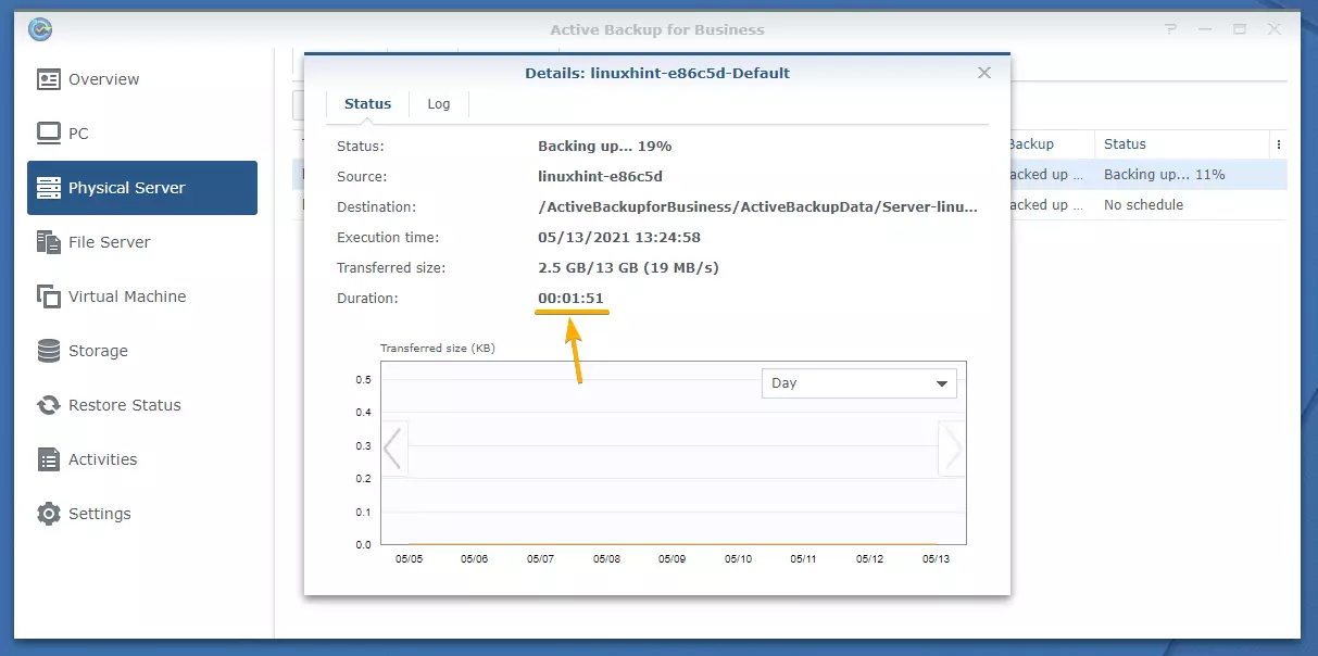 Kako koristiti Synology za sigurnosno kopiranje vašeg Linux računala 4976_112