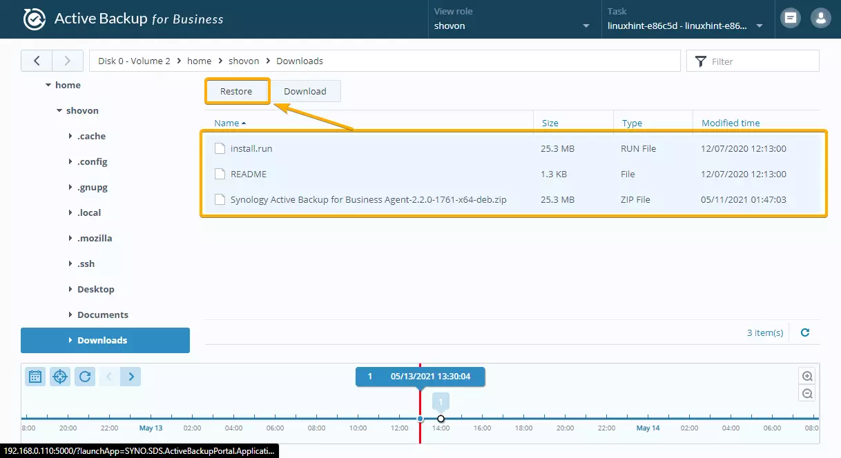 Linux компьютерінің сақтық көшірмесін жасау үшін Synology қалай пайдалануға болады 4976_130