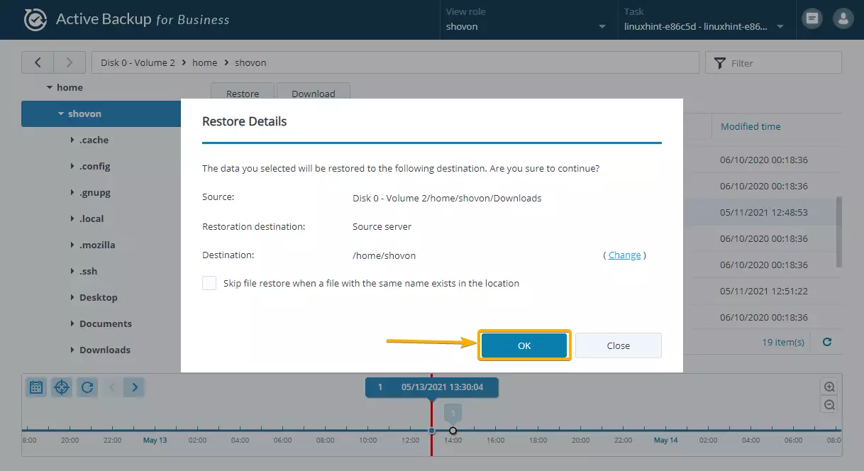 Kā izmantot Synology sava Linux datora dublēšanai 4976_131