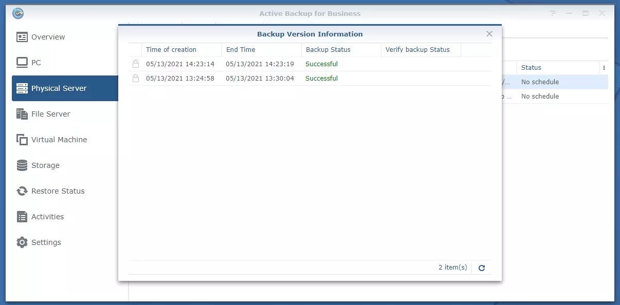 Jinsi ya Kutumia Synology Kuhifadhi nakala ya Kompyuta yako ya Linux 4976_136