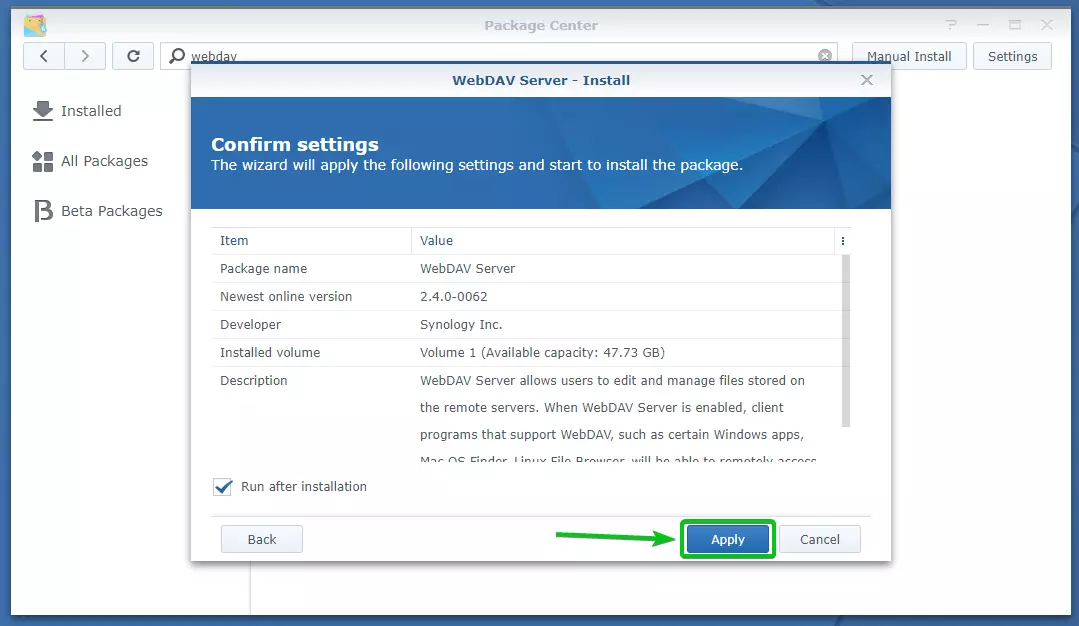 Otu esi eji WebDAV gaa n'Ugwu Synology na Linux dị ka Oghere Nchekwa? 4979_5