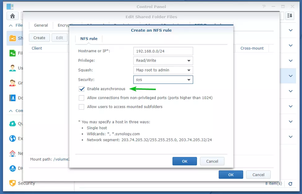 Hoe NFS gebruiken om Synology als opslagruimte op Linux te koppelen? 4980_16