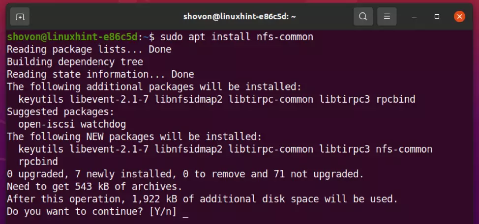 NFS를 사용하여 저장소 공간으로 Linux에 Synology를 탑재하는 방법은 무엇입니까? 4980_25