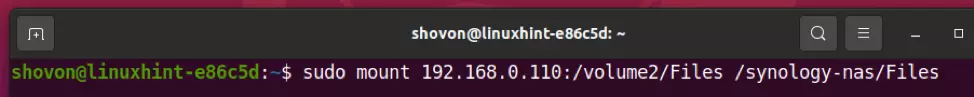 NFS를 사용하여 저장소 공간으로 Linux에 Synology를 탑재하는 방법은 무엇입니까? 4980_37
