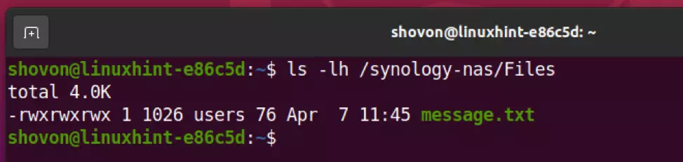 NFS를 사용하여 저장소 공간으로 Linux에 Synology를 탑재하는 방법은 무엇입니까? 4980_39