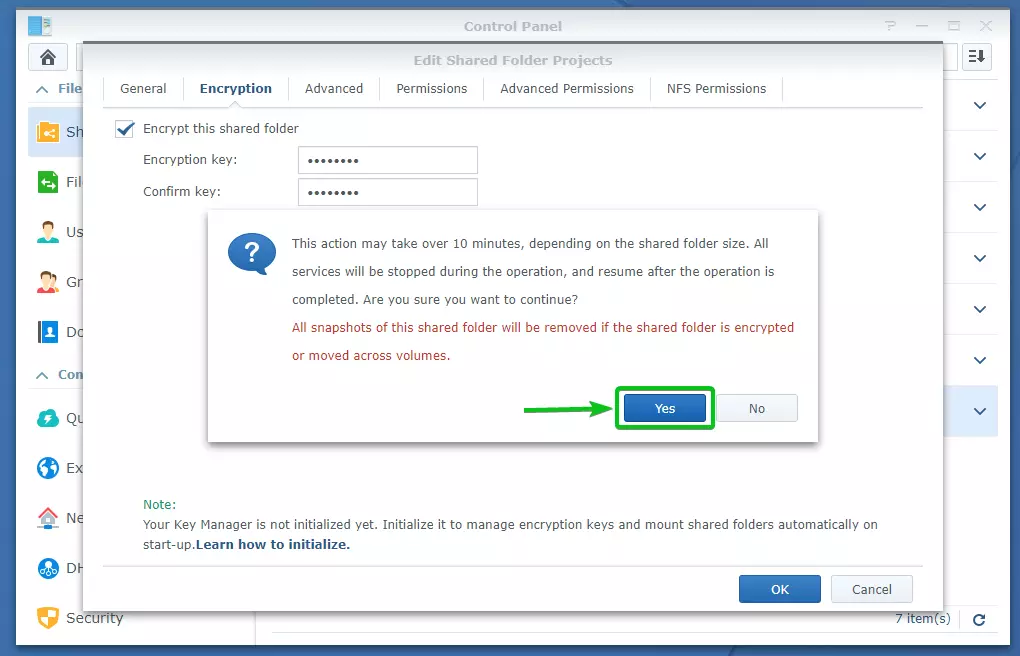 Kako postaviti enkripciju na Synology NAS 4983_25