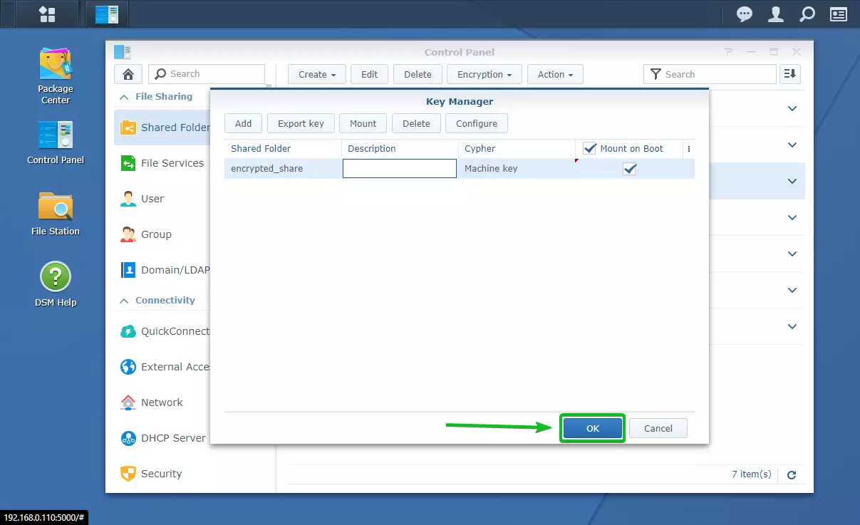 Synology NAS-da şifrlemäni nädip sazlamaly 4983_53