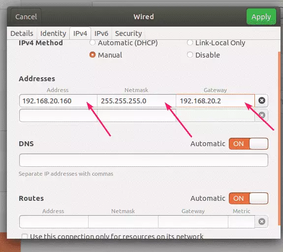 Setup Static IP op Ubuntu 18.04 LTS Desktop a Server Betriebssystem 4989_5