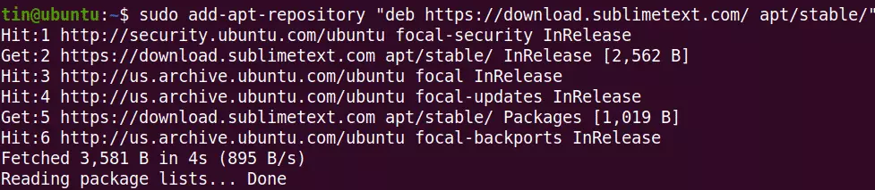Ubuntu 20.04 တွင် Sublime ကို ထည့်သွင်းပြီး စတင်လိုက်ပါ။ 4992_3
