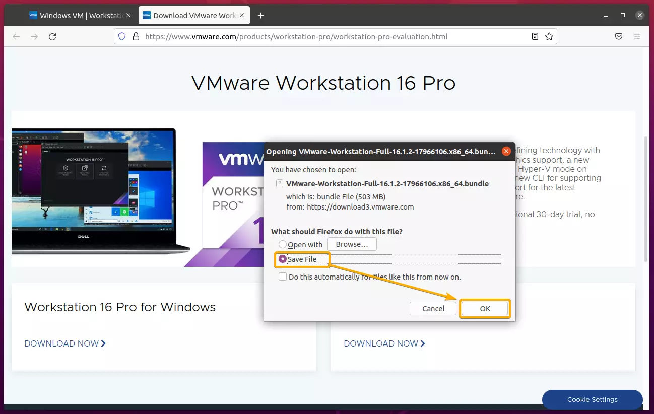 របៀបដំឡើង VMware Workstation Pro 16 នៅលើលីនុច 4999_19