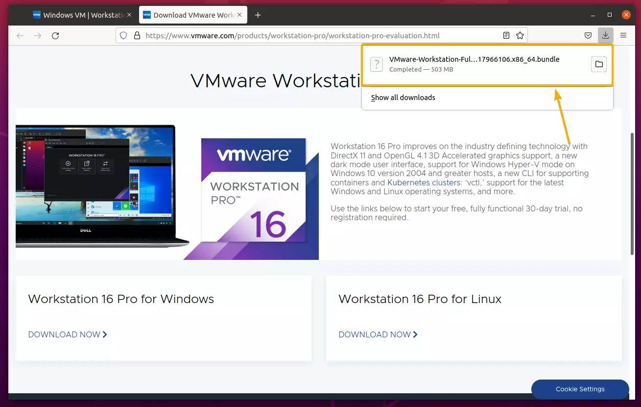 Linux પર VMware વર્કસ્ટેશન પ્રો 16 કેવી રીતે ઇન્સ્ટોલ કરવું 4999_21