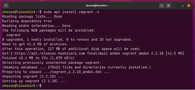 Ako používať Vagrant s VMware Workstation Pro 16 na Ubuntu 20.04 LTS 5003_10