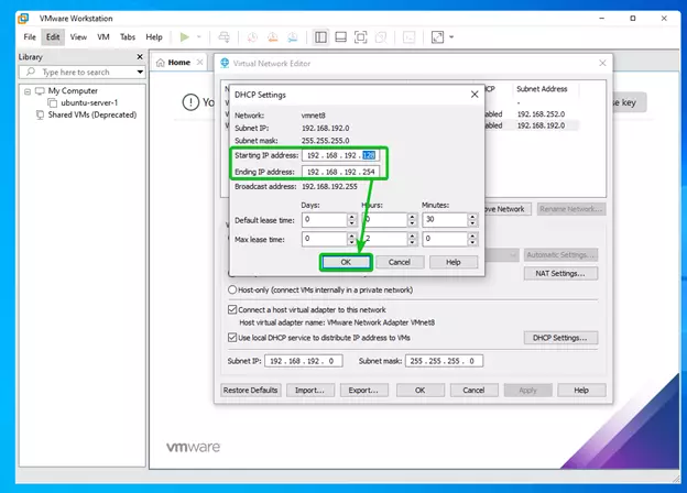 Yuav Ua Li Cas Configure DHCP Server ntawm VMware Workstation Pro 16 5004_28