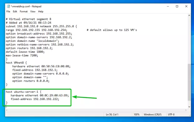 Hoe om die DHCP-bediener van VMware Workstation Pro 16 op te stel 5004_50