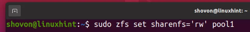Hogyan oszthat meg ZFS fájlrendszereket NFS-sel 5015_10