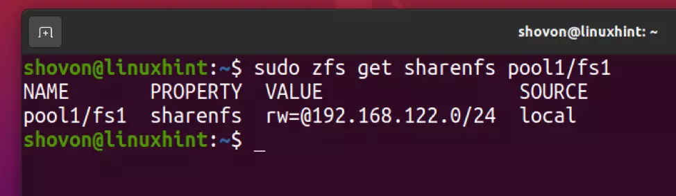 Hogyan oszthat meg ZFS fájlrendszereket NFS-sel 5015_20