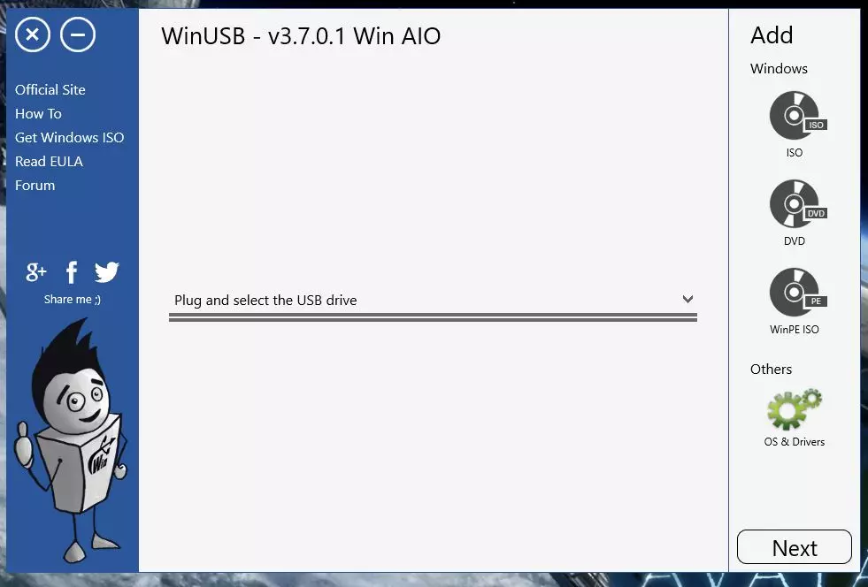 Wéi benotzt WinUSB fir bootbar Windows USB Stick ze maachen 501_1