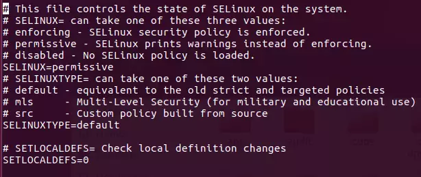 SELinux տերմինալ 1