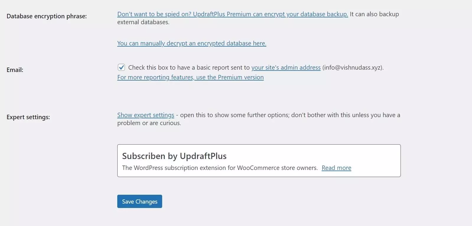 Ինչպես ստեղծել անվճար կրկնօրինակում ձեր WordPress կայքի համար 5034_6