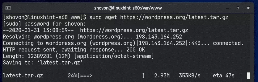 ວິທີການຕິດຕັ້ງ WordPress ໃນ CentOS 8 5046_23