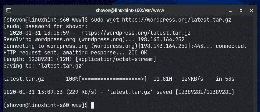 ວິທີການຕິດຕັ້ງ WordPress ໃນ CentOS 8 5046_24