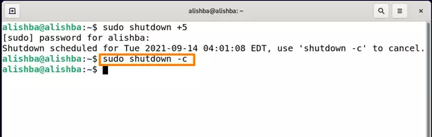 Kennsla um „shutdown“ skipun á Debian 11 System 5064_8