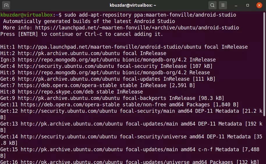 Hvordan installere Android Studio i Ubuntu 20.04 5100_2