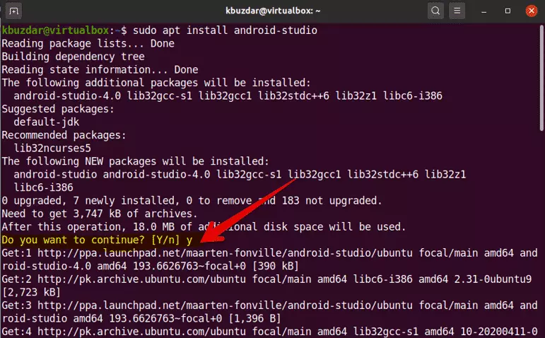 Sut i Osod Android Studio yn Ubuntu 20.04 5100_3