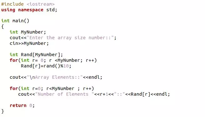 Ompliu la matriu amb números aleatoris C++ 5192_1