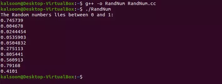 റാൻഡം നമ്പറുകൾ C++ ഉപയോഗിച്ച് അറേ പൂരിപ്പിക്കുക 5192_8