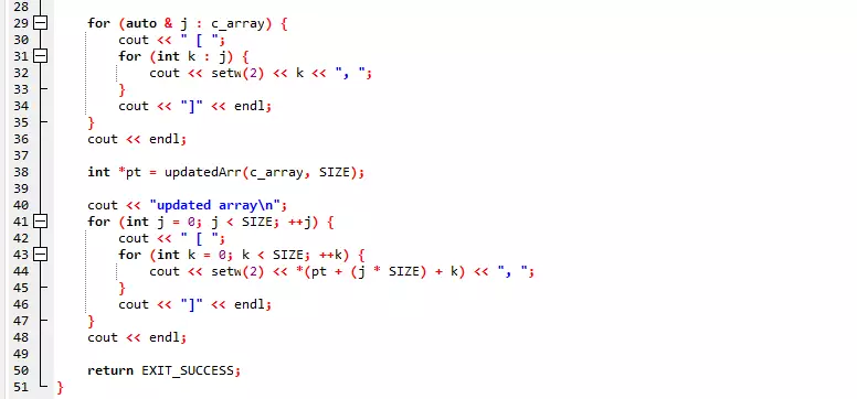 C++ mengembalikan array 2d dari fungsi 5194_2