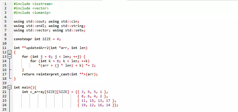 C++ செயல்பாட்டில் இருந்து 2d வரிசையை திரும்பப் பெறவும் 5194_4